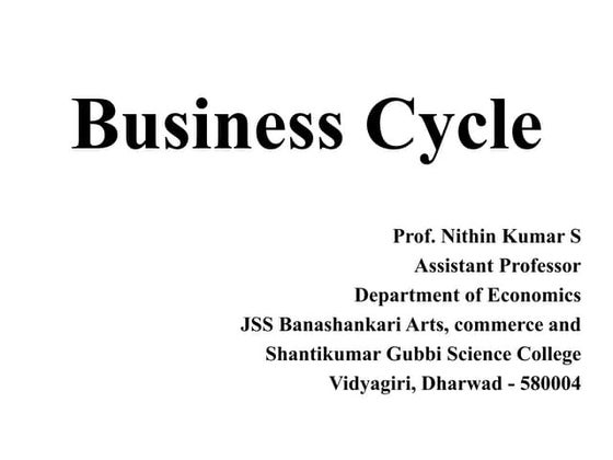 BUSINESS CYCLE (NOTES).pdf | Economy | Business and Finance