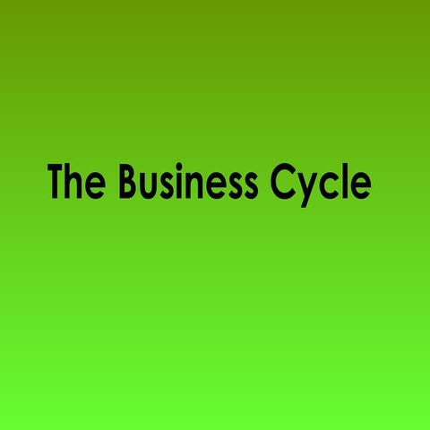 business cycle explanation Introduction and | PPT