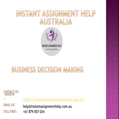 Business decision making | PPT