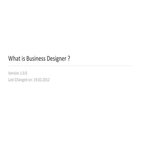 Business designer | PPT