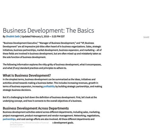 The Basics of Business Development | PPT