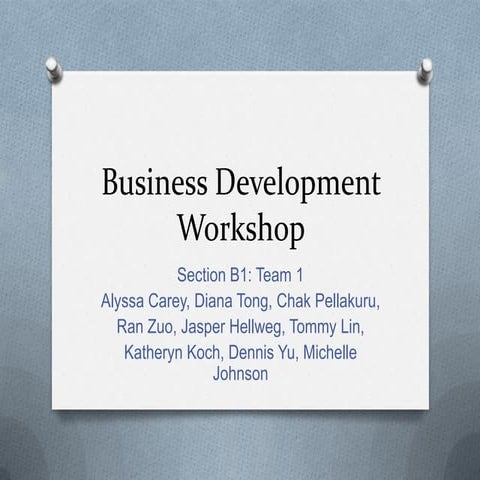 Business development workshop | PPTX