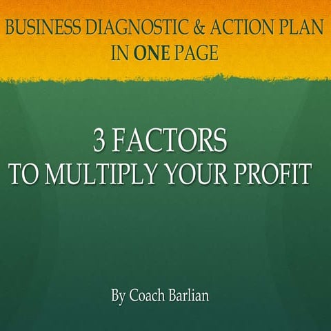 Business diagnostic & Action Plan in one page | PPT