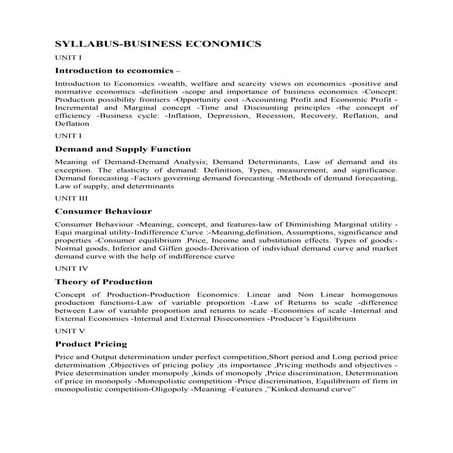 BUSINESS ECONOMICS NOTES UNIT I.DOCX DBJAIN COLLEGE | DOCX