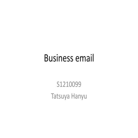 Business email | PDF