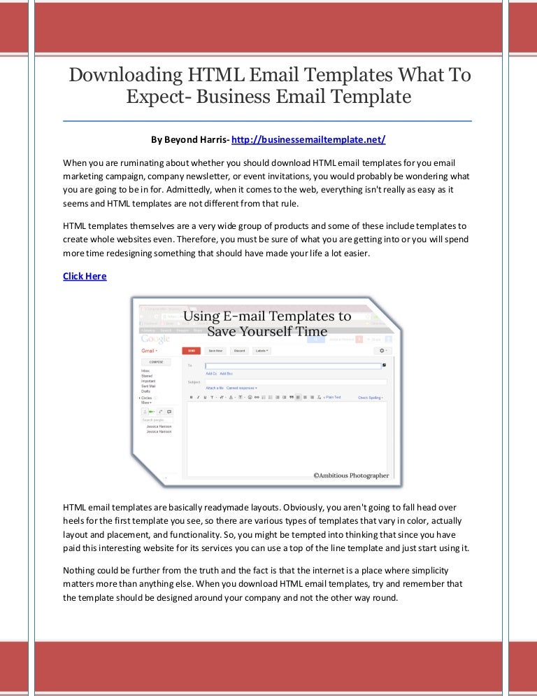 Business email templates