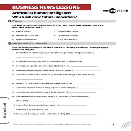 Business_English_Article_Lesson_AI_&_The_Future_of_Innovation ...