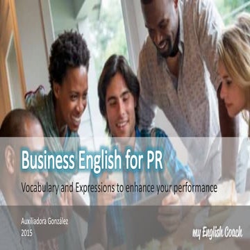 Business English for PR | PPTX
