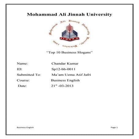 Business english top 10 advertisement assignment | DOCX