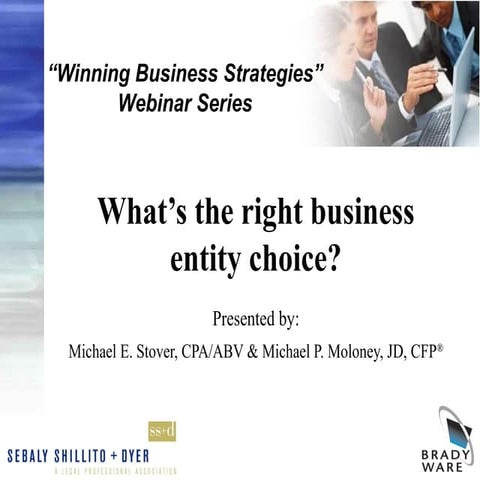Business Entity Choice Presentation | PPT