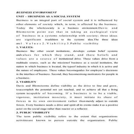 Business environment | DOCX