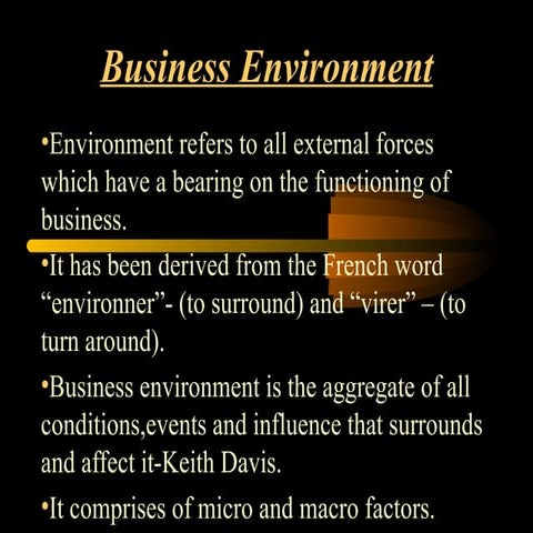 Business environment | PPTX
