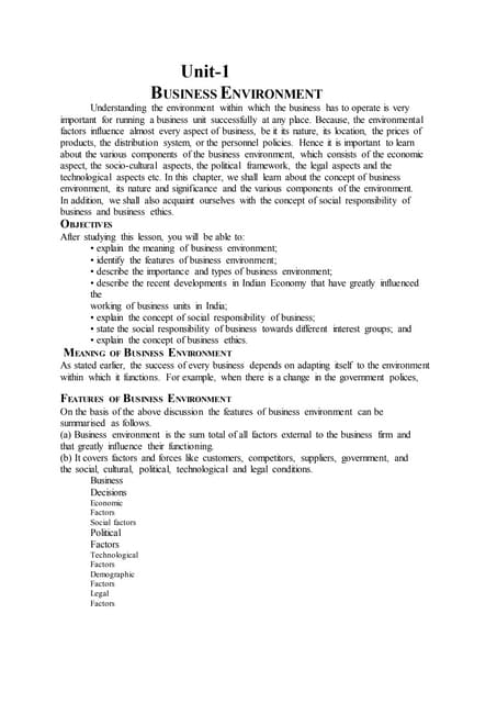 Business environment ppt | PPSX