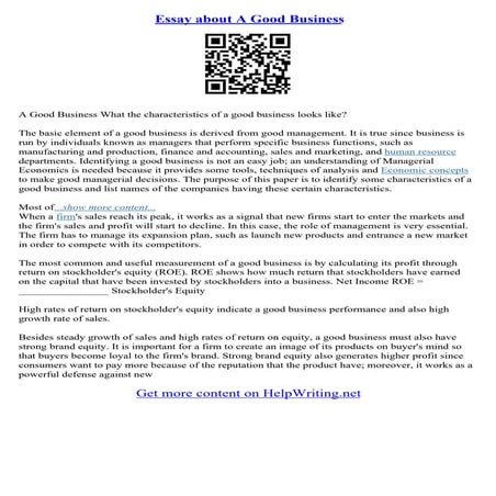 Business Essay Topics | PDF