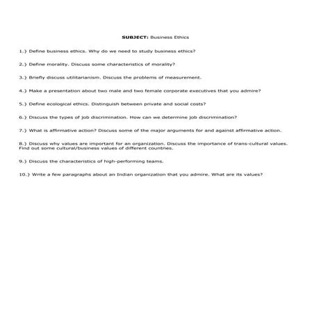 Business ethics | PDF