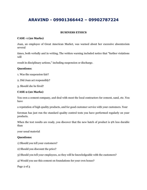 Business ethics 2 | DOC