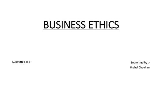 Ethics in management | PPT