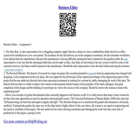 Business Ethics | PPT