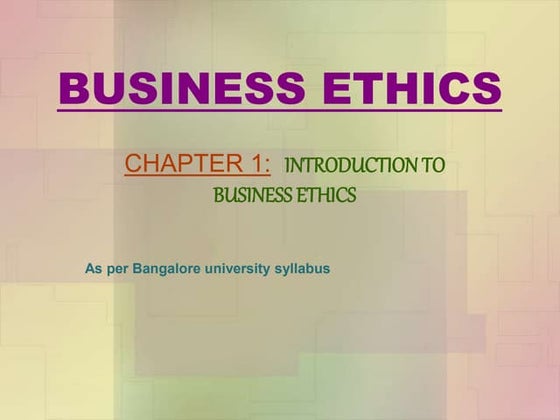 Business ethics | PPT