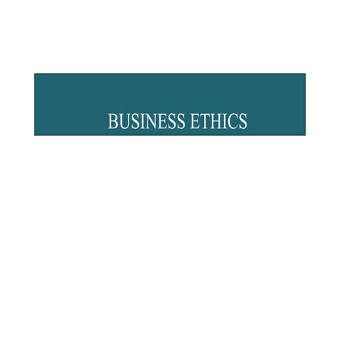 Business Ethics for Management Business. | PPT