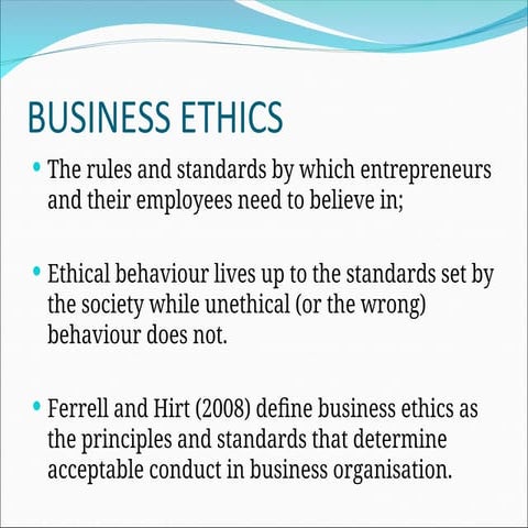 THE ETHICAL AND SOCIAL RESPONSIBILITIES OF ENTREPRENEURS | PDF