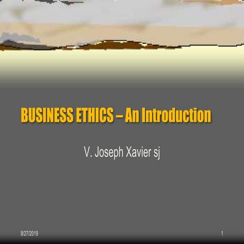 Business ethics an introduction-jothisj | PPT