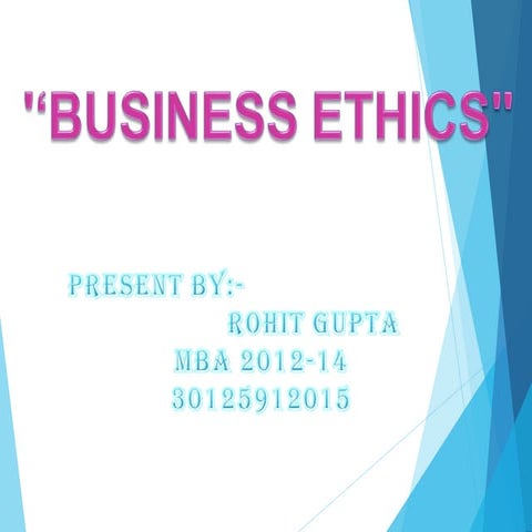 Business ethics | PPTX