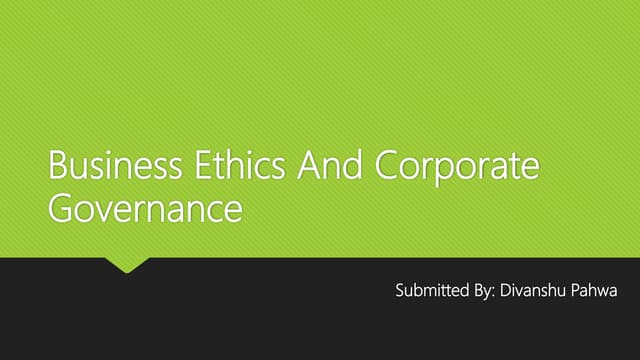 Business Ethics and example company- TATA | DOCX