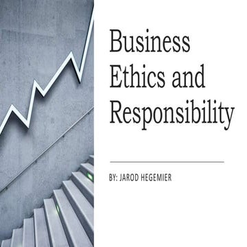 Business Ethics and Responsibility | PPTX