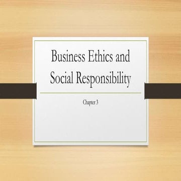 Business ethics and social responsibility | PPTX