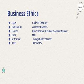 Code of conduct | PPTX