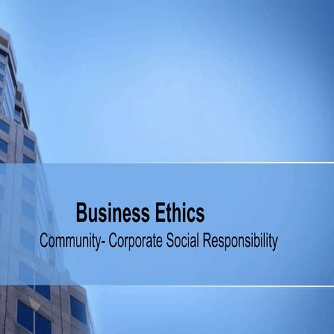 Business ethics CSR | PPTX
