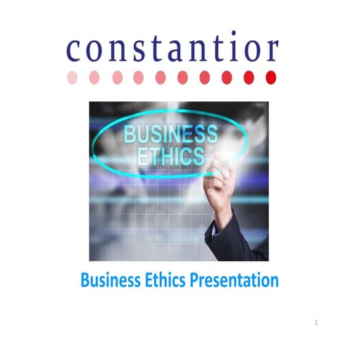 Business ethics presentation | PPTX