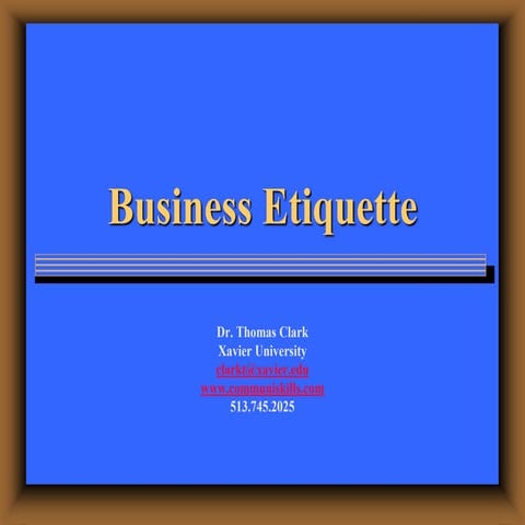 Business communication etiquette.ppt revised 4 8 17 | PPTX