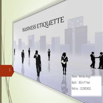 Business Etiquette Ppt
