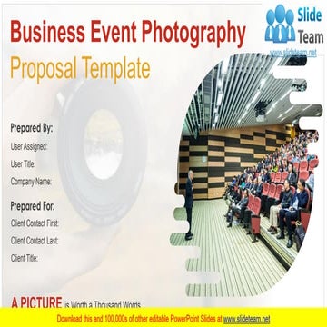 Business Event Photography Proposal Template PowerPoint Presentation ...