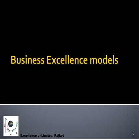 Business excellence award models | PPT