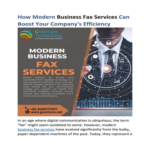 How Modern Business Fax Services Can Boost Your Company's Efficiency | DOCX