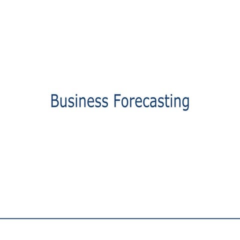 Business Forecasting | PPT