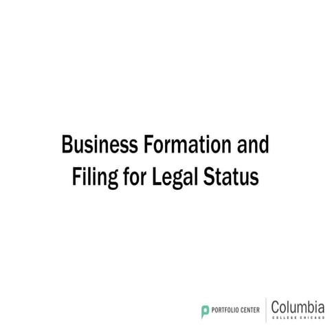 Business formation and structure web version | PPT