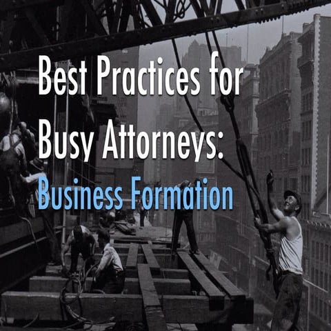OSBA Convention 2015: Business formation slide deck | PPT
