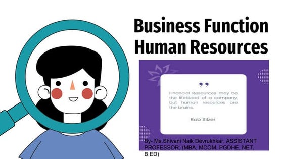 Organization of HR Department.pptx | Human Resources | Business