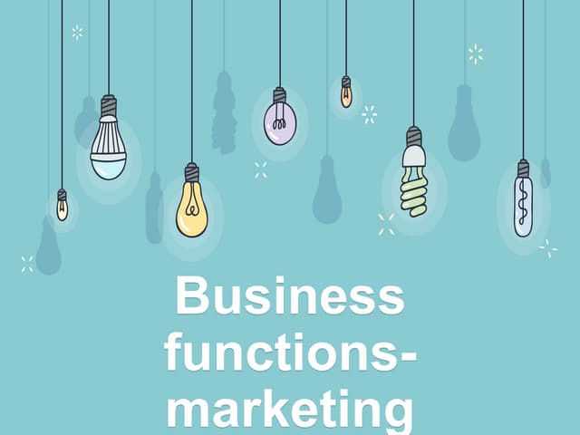 Business Function Marketing Pptx