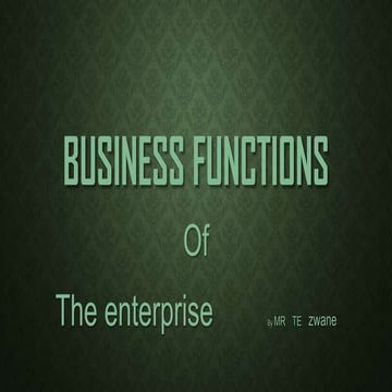Business functions | PPTX