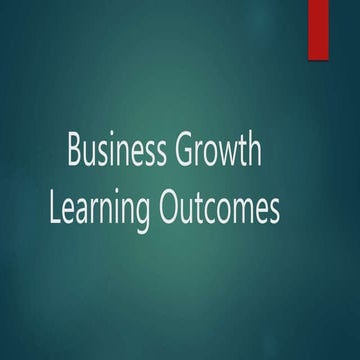 Business Growth Learning Outcomes | PPTX | Mergers and Acquisitions ...