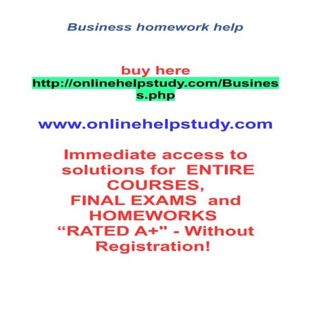 Business homework help | PDF