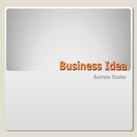 M4 - Business Idea - Task | PPT