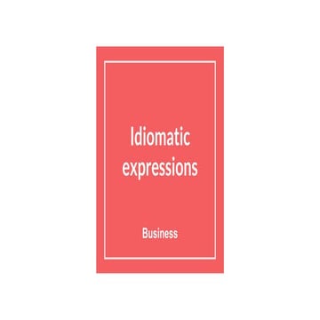 Business idioms | PPTX