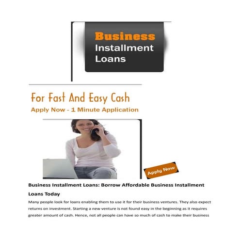 Business installment loans | PDF