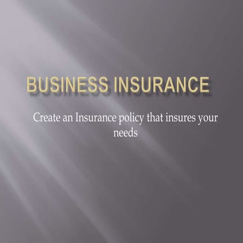 Business insurance | PPTX
